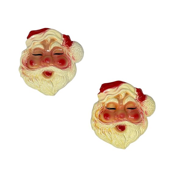 Vintage | Holiday | Vintage Ceramic Santa Wall Decor Christmas Holiday ...